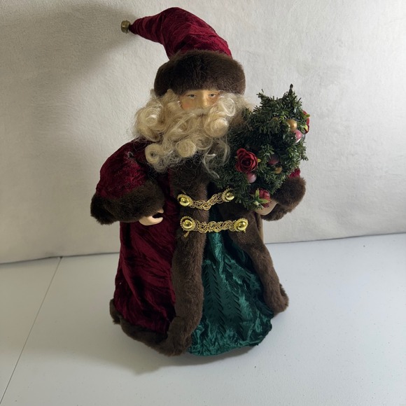 Holiday | Y2k Christmas Santa Claus Figurine Holding Tree Holiday Decor ...